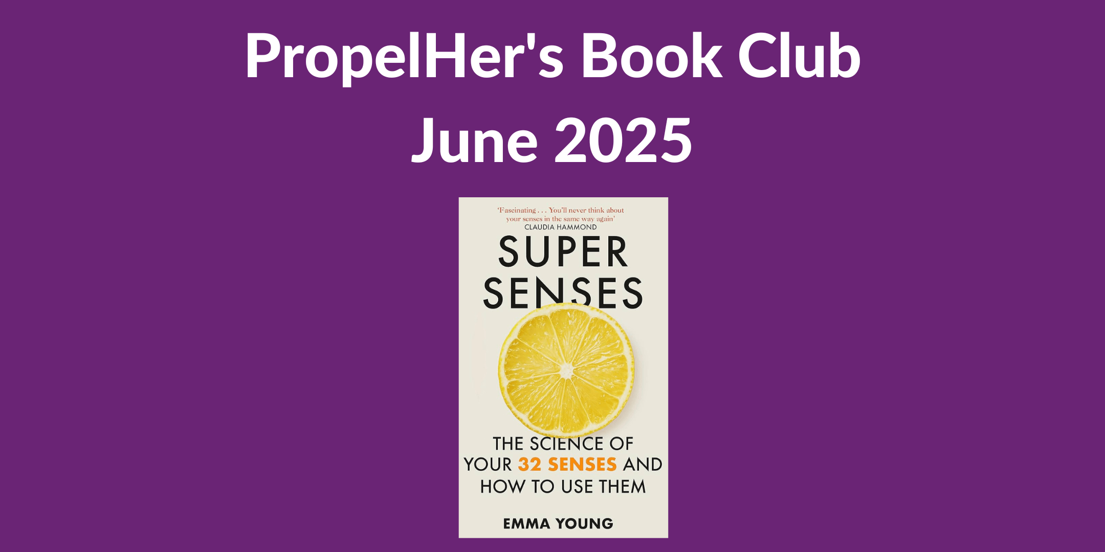 Book of the Month: June 2025 - Super Senses » PropelHer